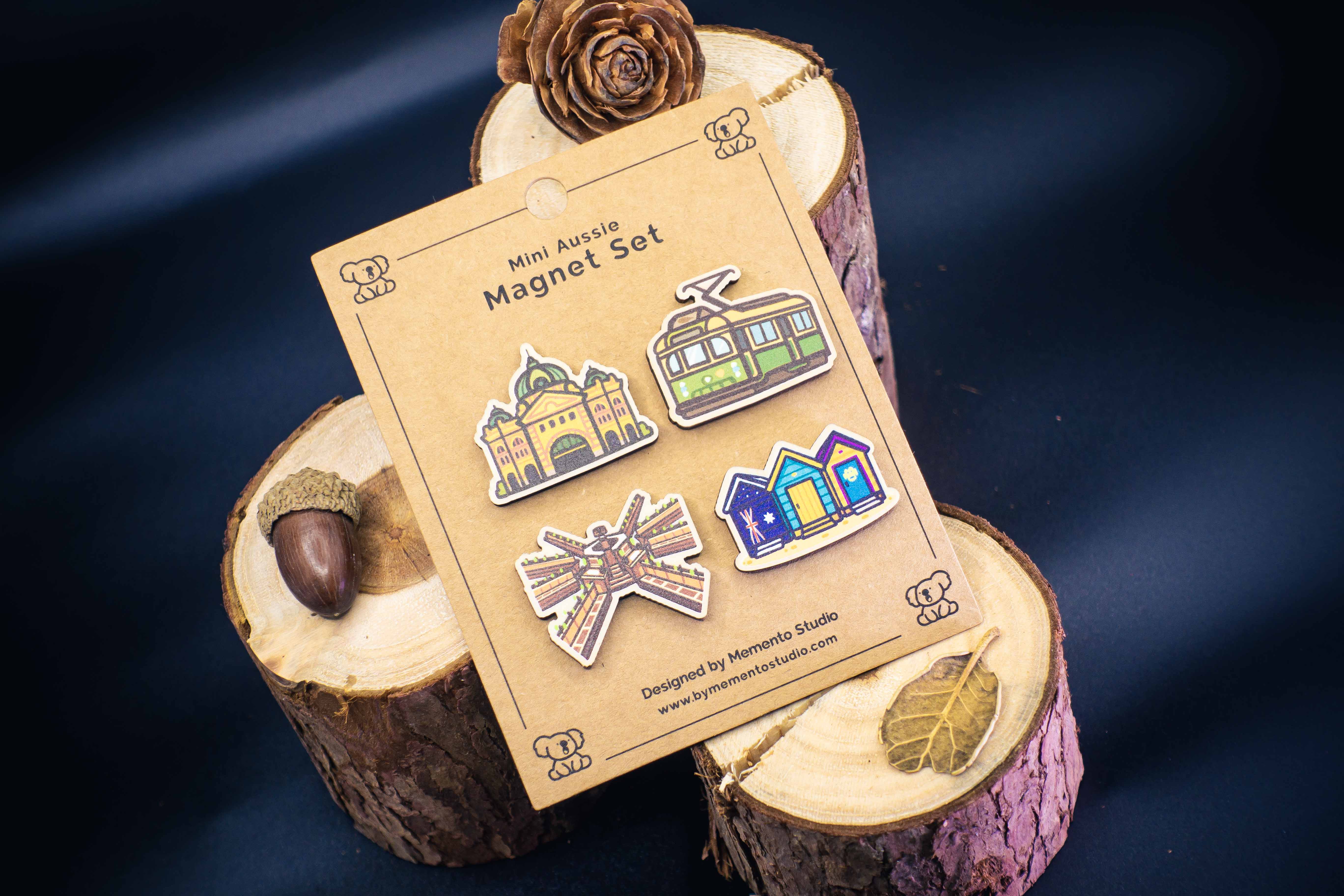 Mini Aussie Magnet Set – Melbourne – Mementostudio